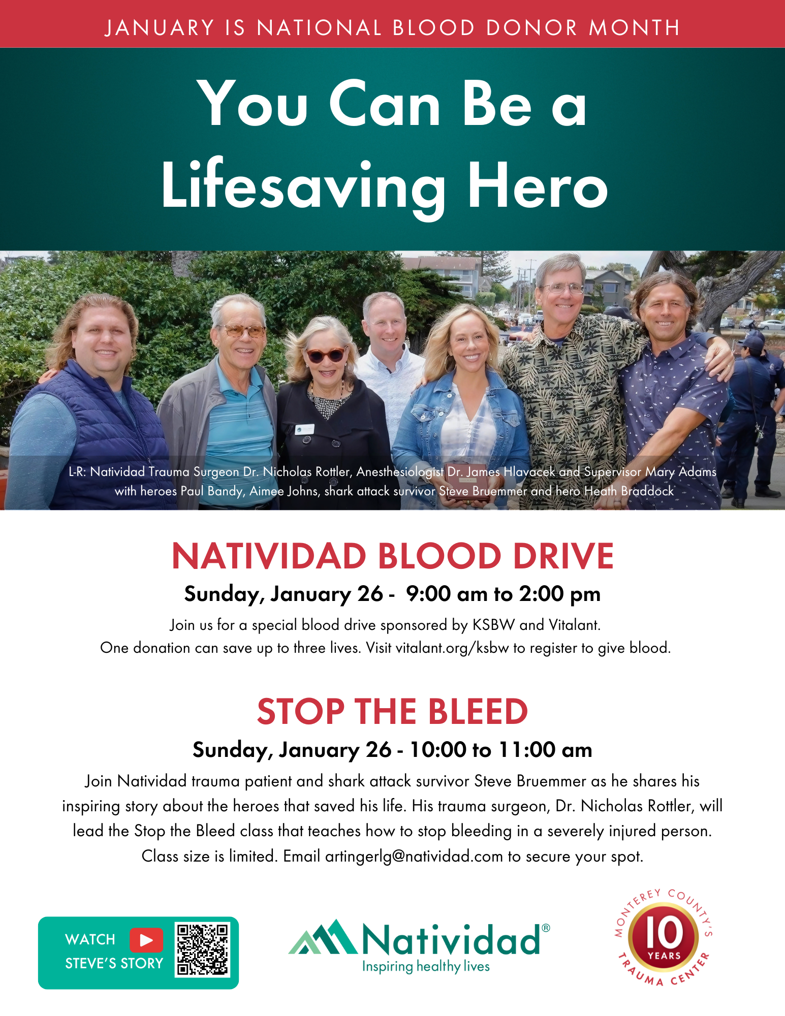 Taller Stop the Bleed y campaña de donación de sangre en Natividad con ...